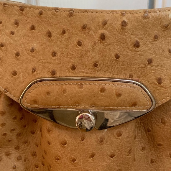 Furla | Bags | Furla Light Brown Ostrich Handbag | Poshmark